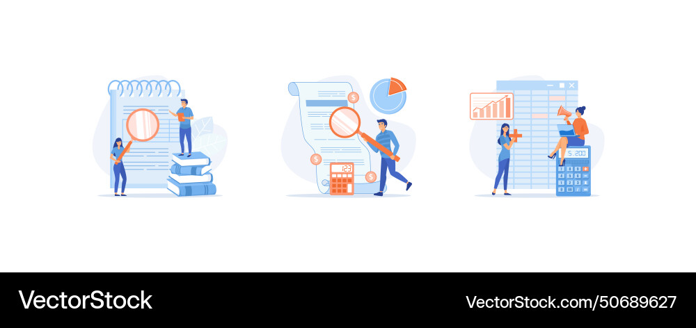 Business process accounting and auditing service Vector Image