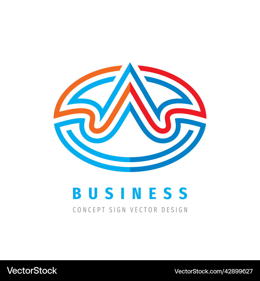 Business strategy success logo design development Vector Image
