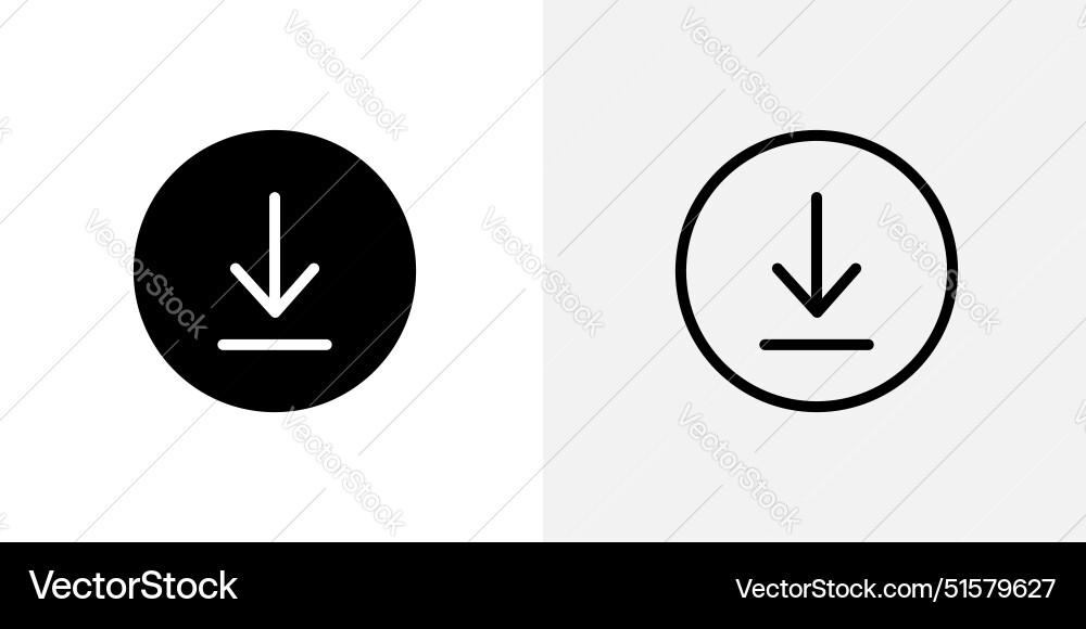 Download icon set Royalty Free Vector Image - VectorStock
