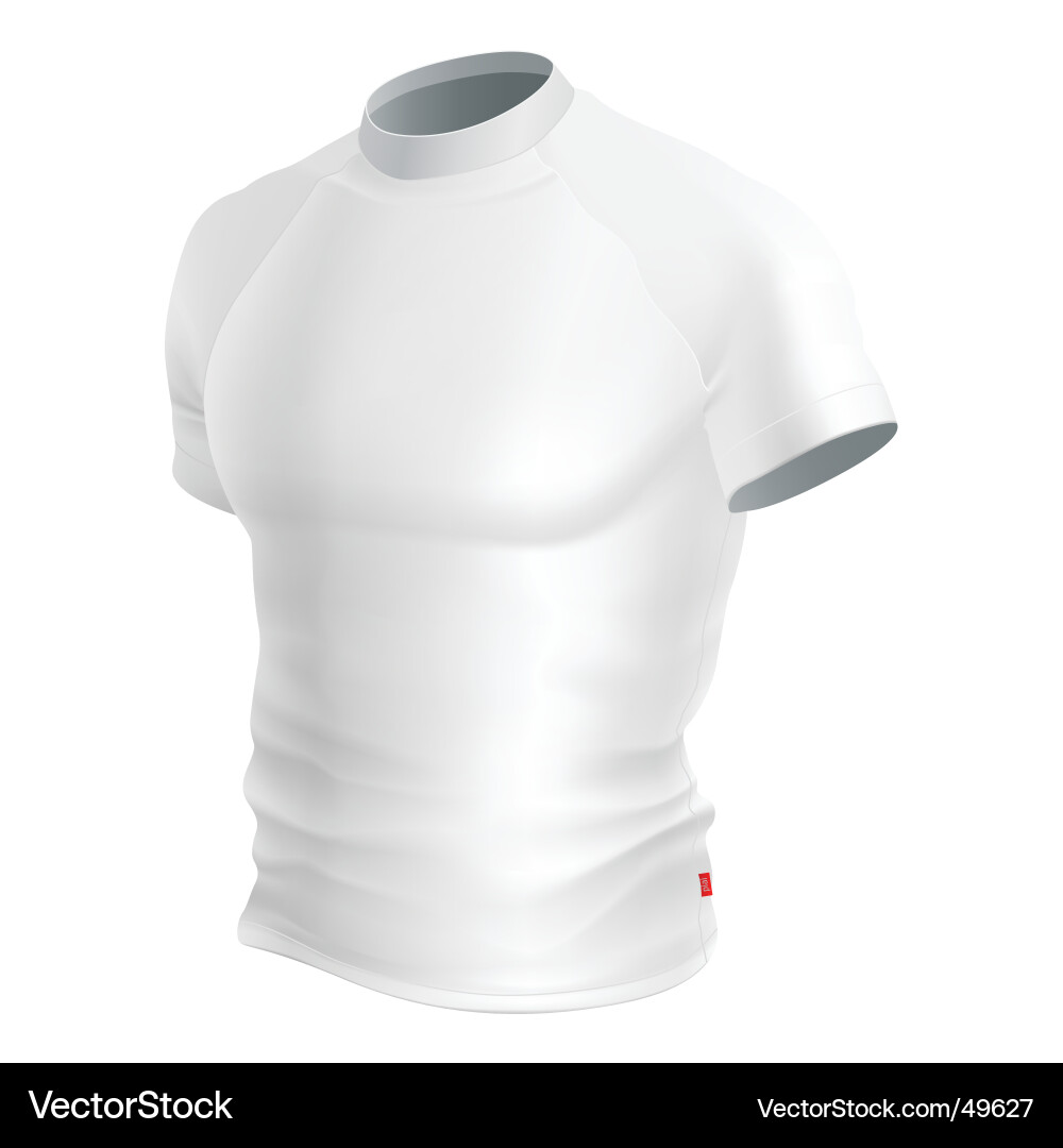 White t-shirt Royalty Free Vector Image - VectorStock