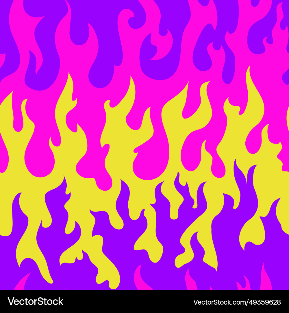 Abstract colorful flame seamless pattern Vector Image