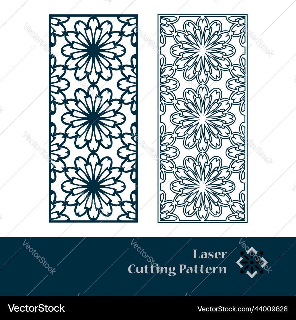 Art deco laser cut pattern decorative panel Vector Image
