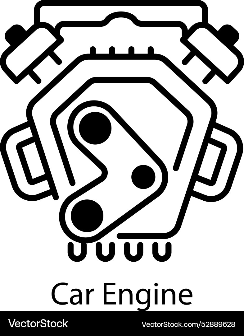 Car engine Royalty Free Vector Image - VectorStock