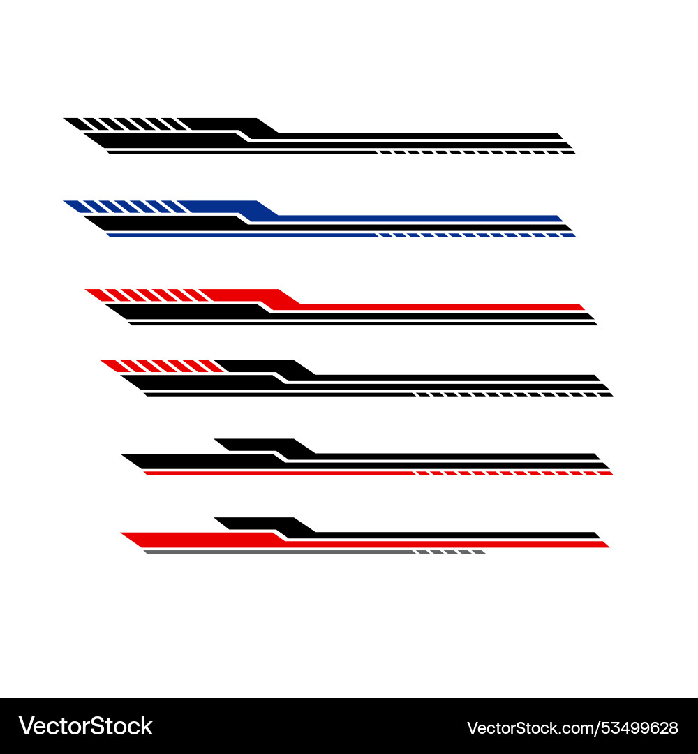 Car wrap stripe sticker design Royalty Free Vector Image