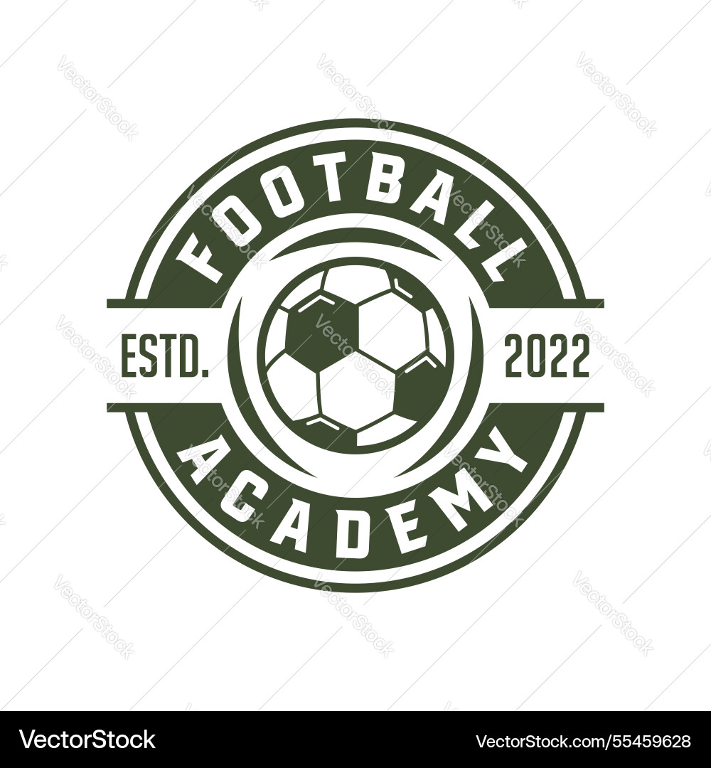 Football Academy Logo Template Royalty Free Vector Image