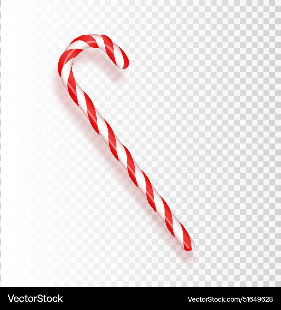 Realistic christmas candy isolated on transparent Vector Image