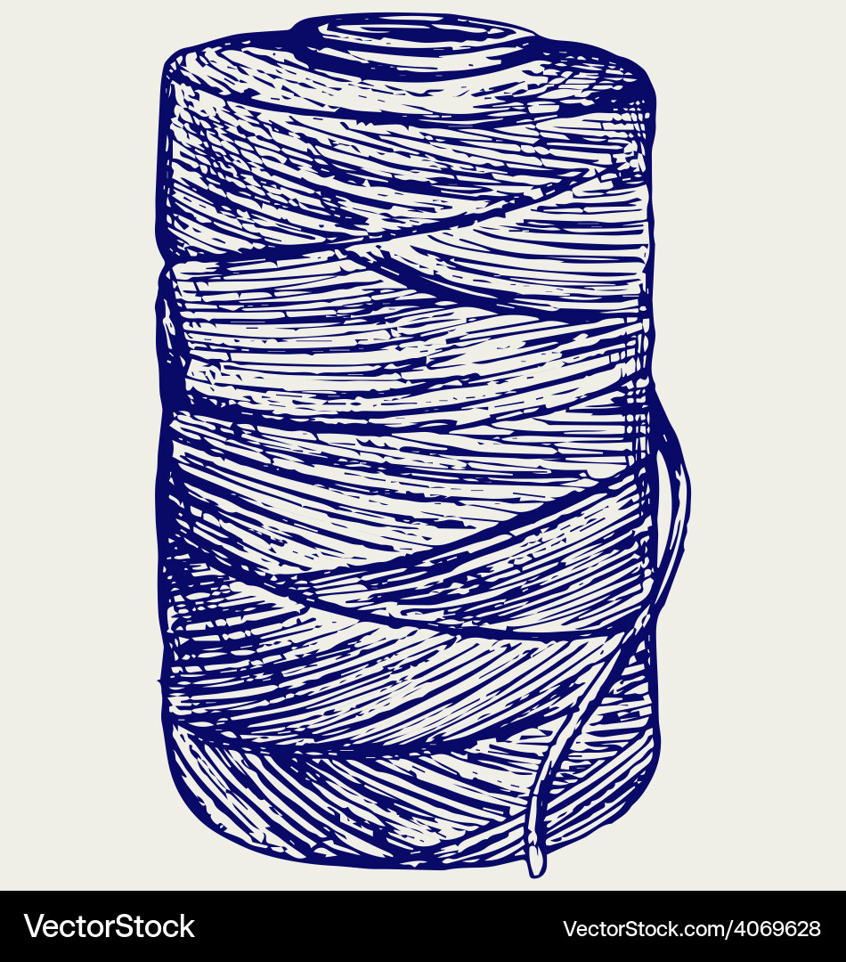 Roll of twine cord Royalty Free Vector Image - VectorStock