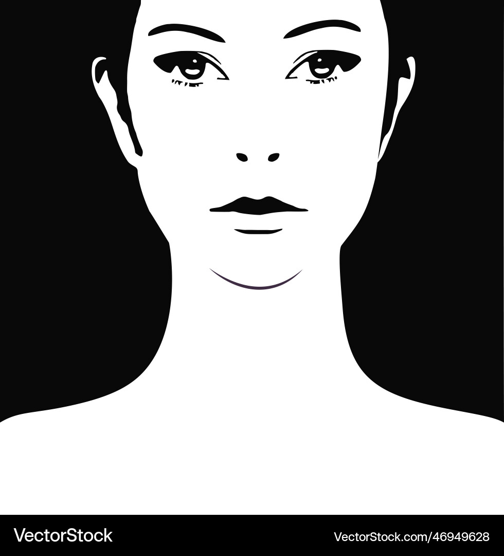 Silhouette of women face Royalty Free Vector Image