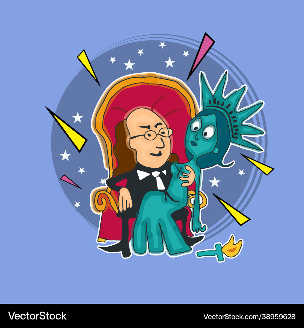 Statue liberty cartoon Royalty Free Vector Image