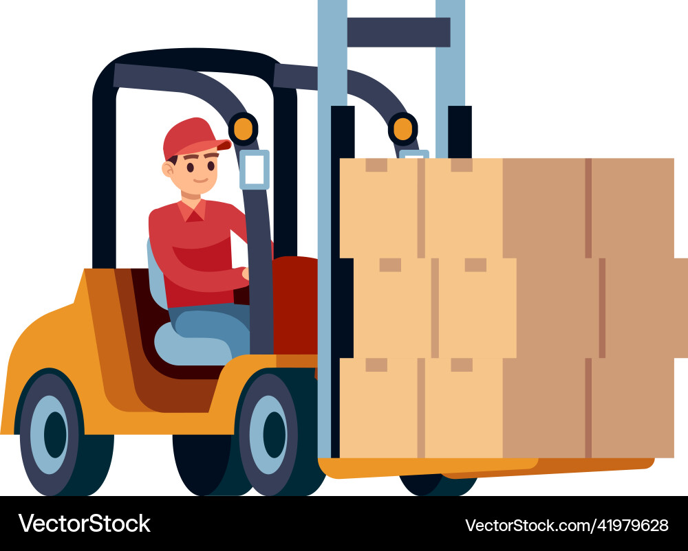 Warehouse forklift icon storage shipping logistic Vector Image