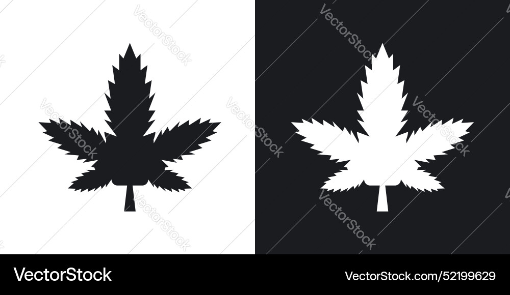 Cannabis icon set in solid style Royalty Free Vector Image
