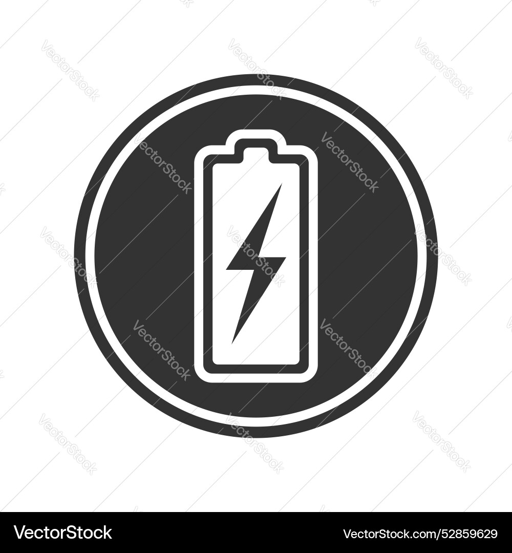 Charging battery sign Royalty Free Vector Image