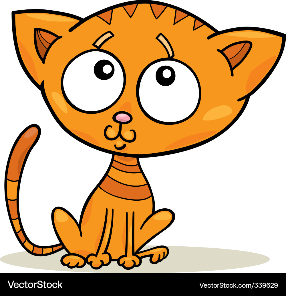 Cute kitten Royalty Free Vector Image - VectorStock