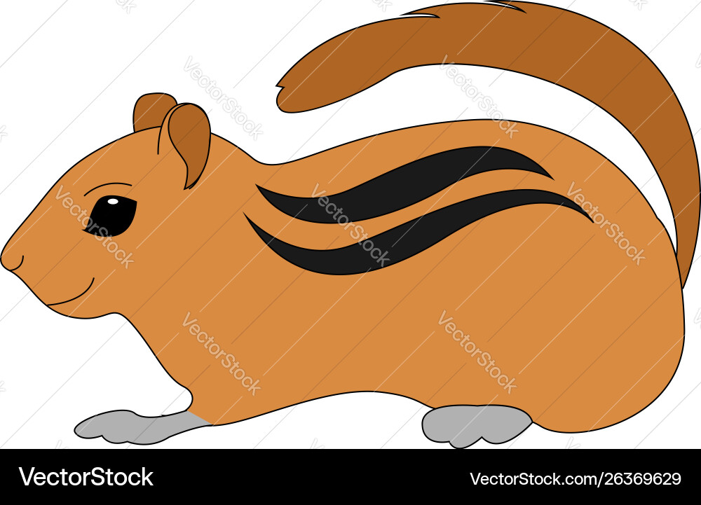 Cute little gopher on white background Royalty Free Vector