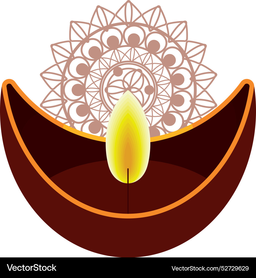 Diwali diya lamp decoration Royalty Free Vector Image