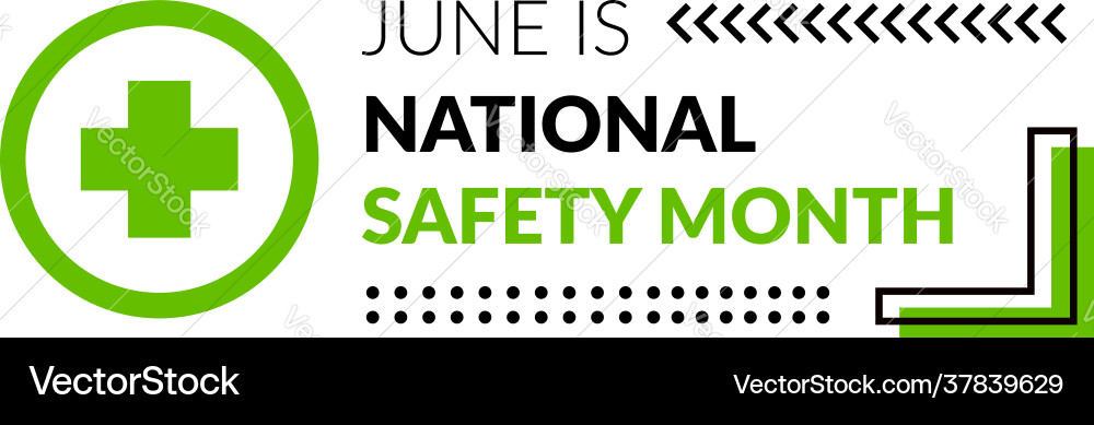 National safety month Royalty Free Vector Image