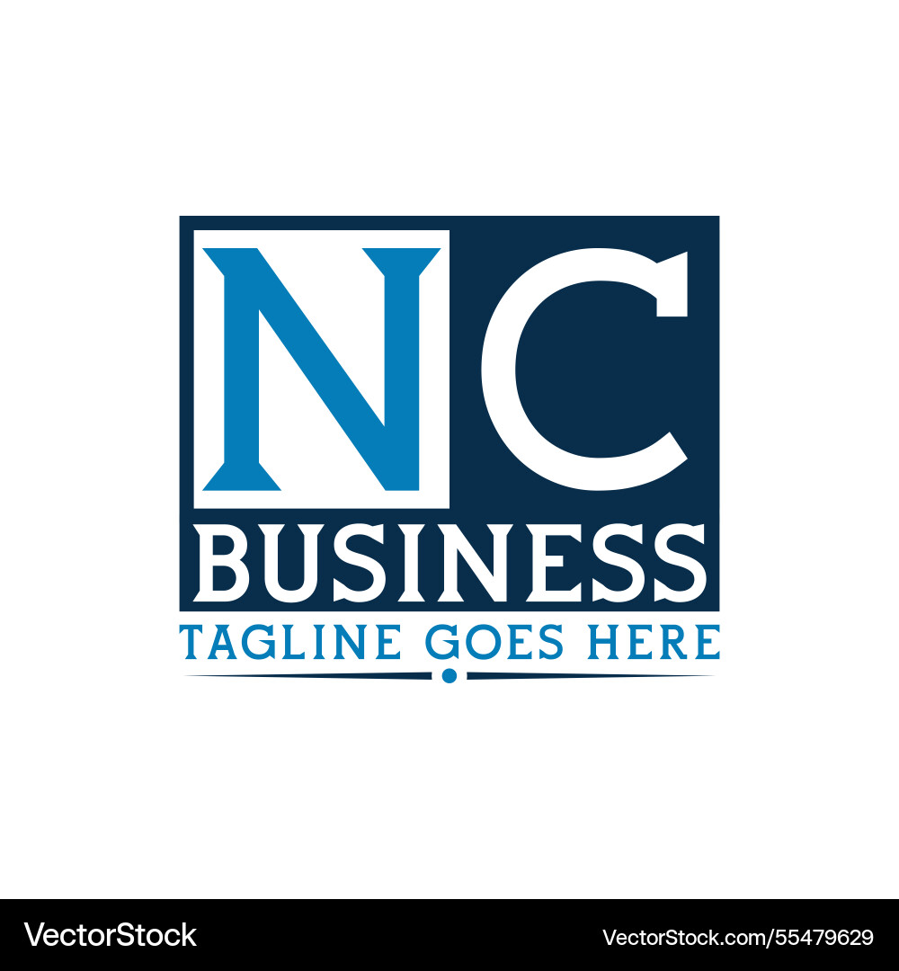 Nc logo letter business design Royalty Free Vector Image
