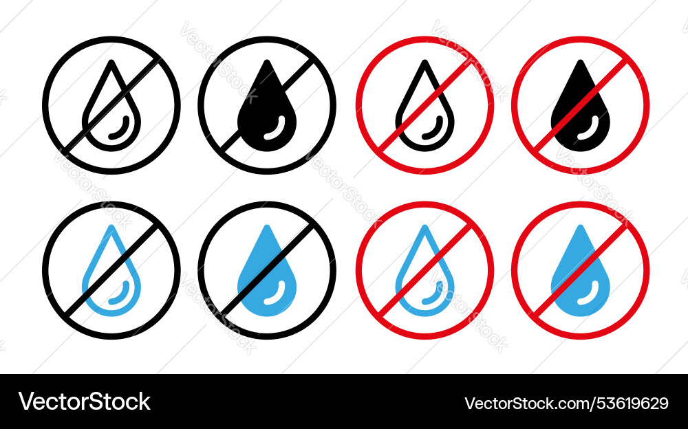 Oil free icon set palm non greasy fat control Vector Image