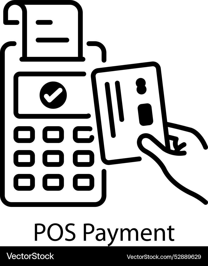 Pos payment Royalty Free Vector Image - VectorStock