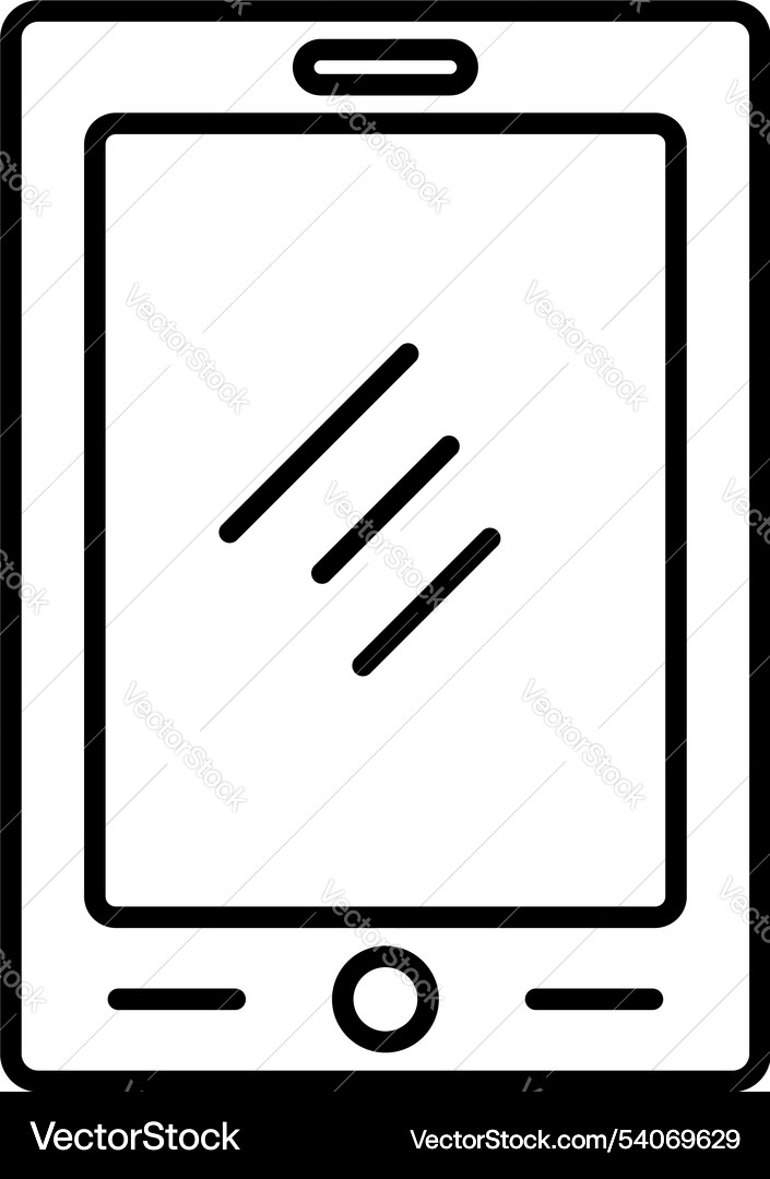 Tablet line icon design Royalty Free Vector Image
