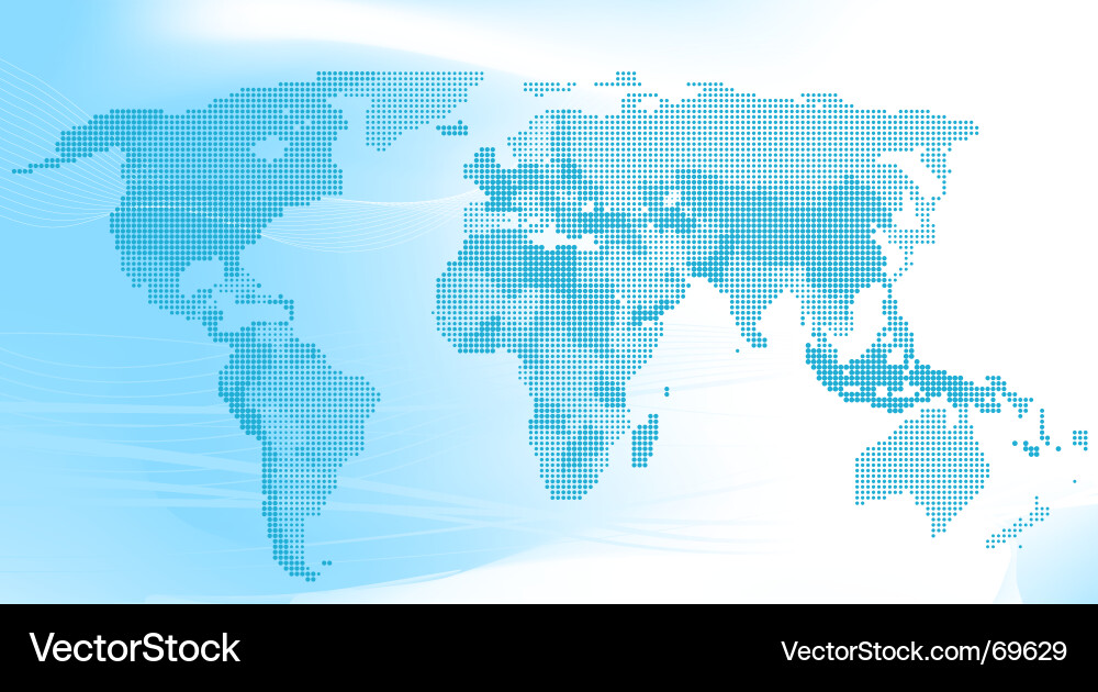 World map dots Royalty Free Vector Image - VectorStock