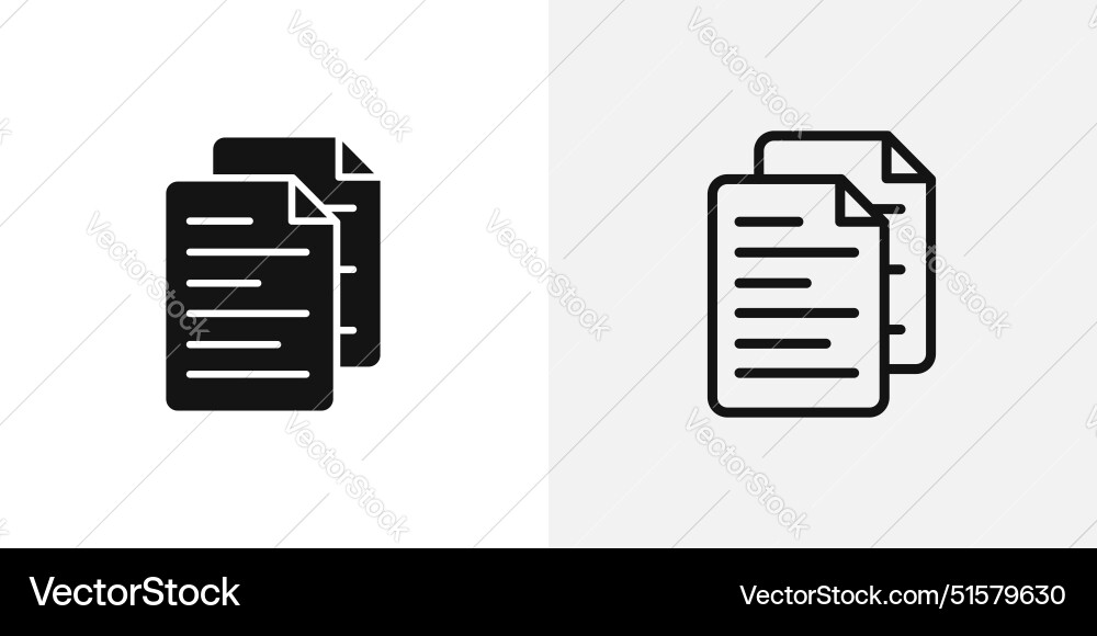 Duplicate icon icon set Royalty Free Vector Image
