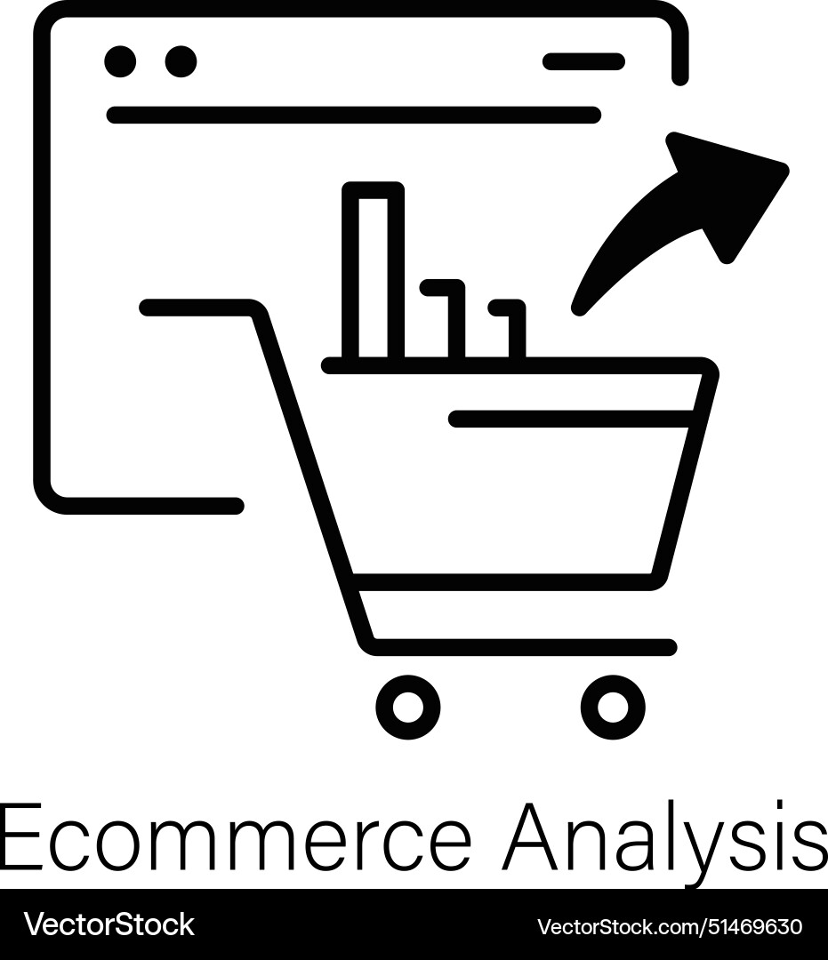 Ecommerce analysis Royalty Free Vector Image - VectorStock