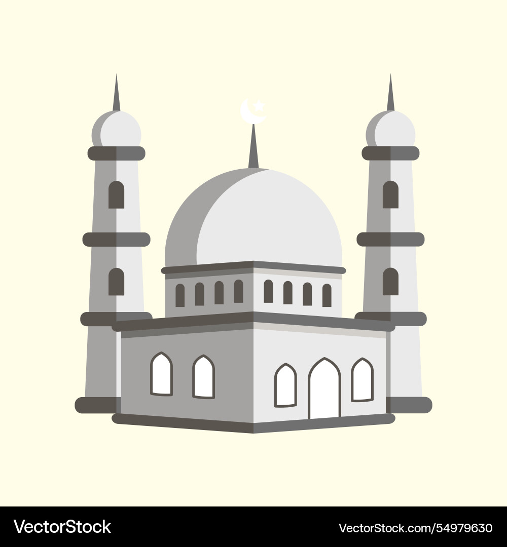 Flat of mosque design Royalty Free Vector Image