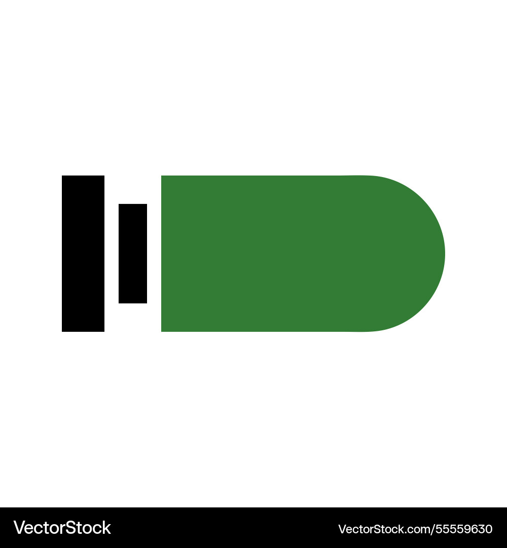 Minimalist style graphic of battery icon Vector Image
