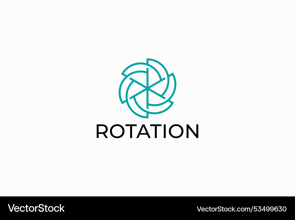 Modern logo rotation minimalist geometric abstract