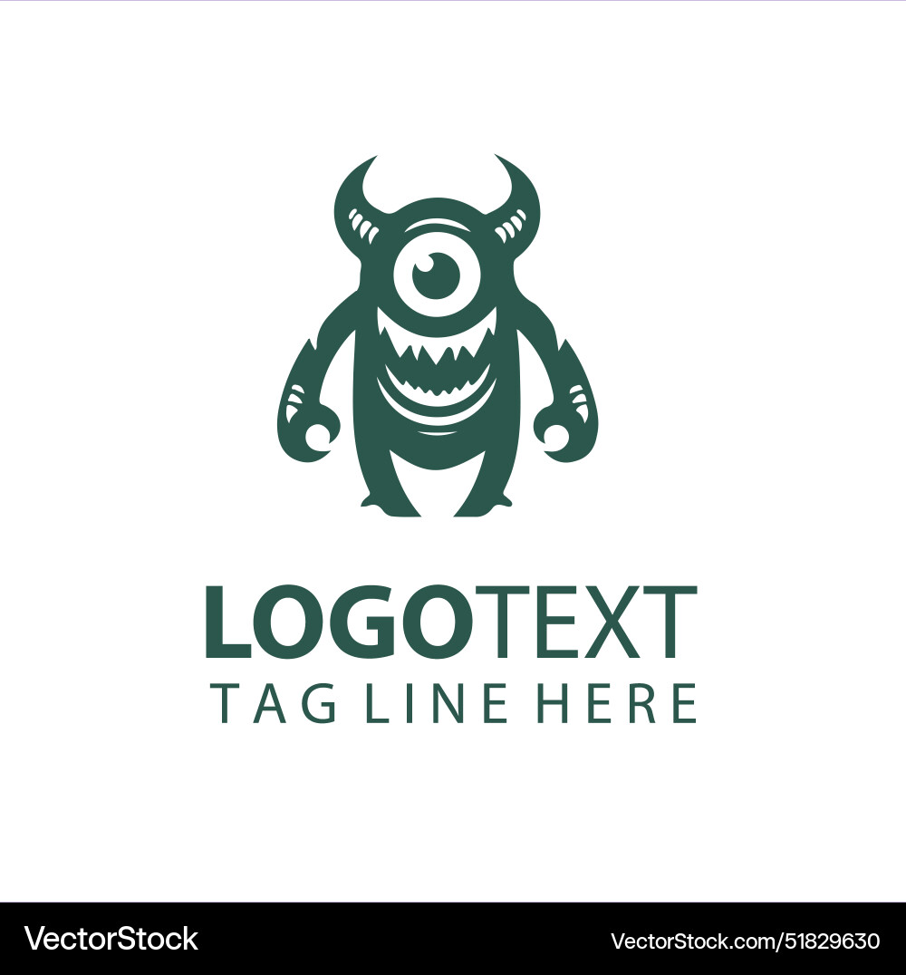 Monster logo Royalty Free Vector Image - VectorStock