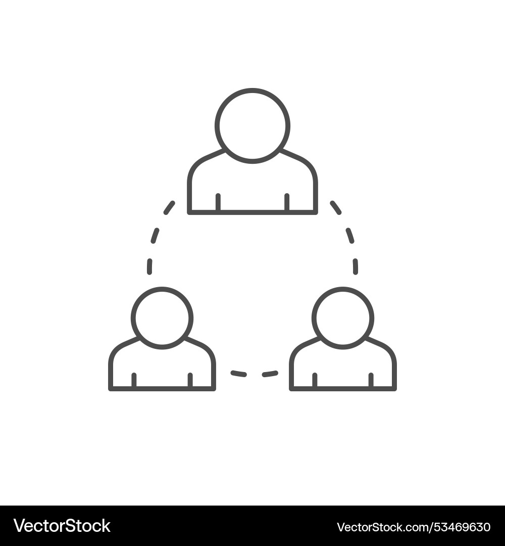 People connections line outline icon Royalty Free Vector