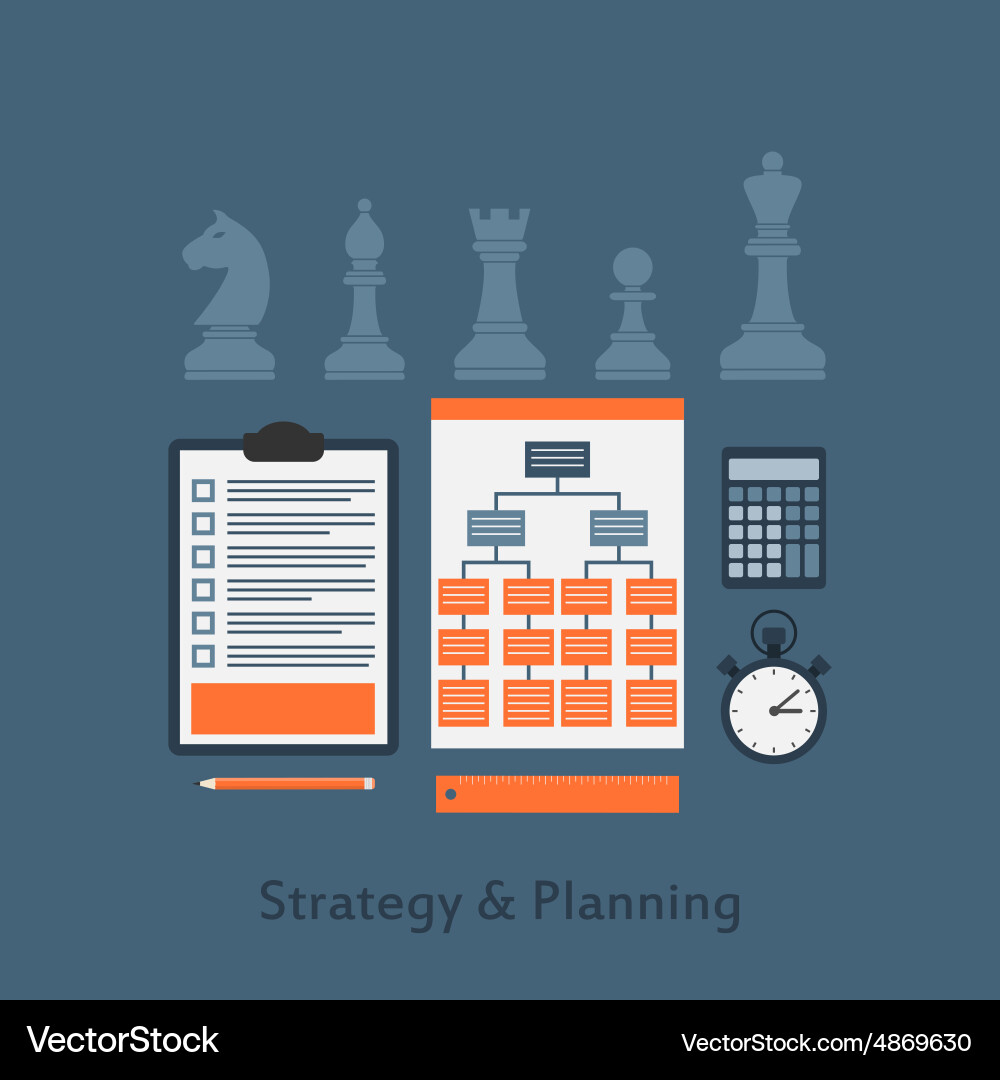 Strategy concept Royalty Free Vector Image - VectorStock