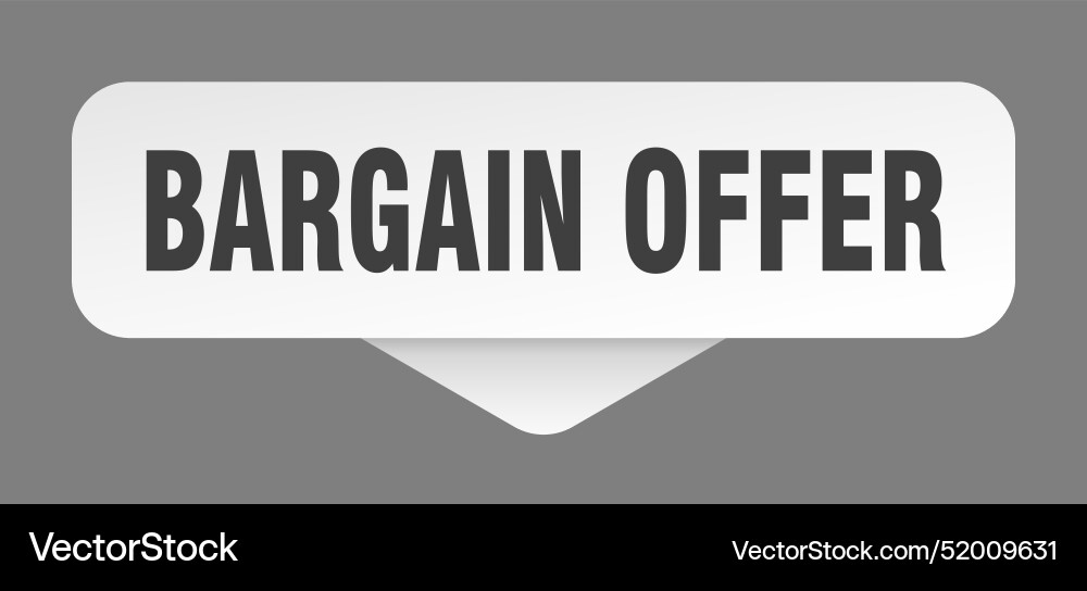 Bargain offer sticker sign isolated Royalty Free Vector