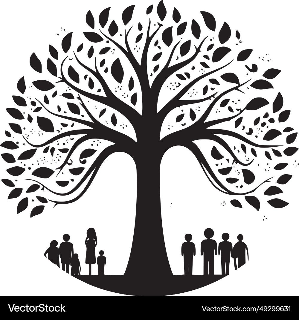 Family Tree Clipart Black And White Generational Family Tree 56329687