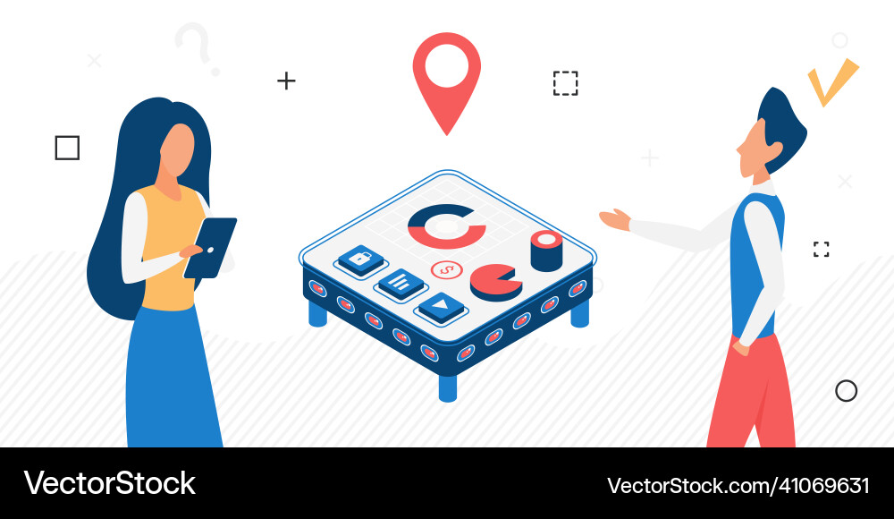 Interactive trading investment platform Royalty Free Vector