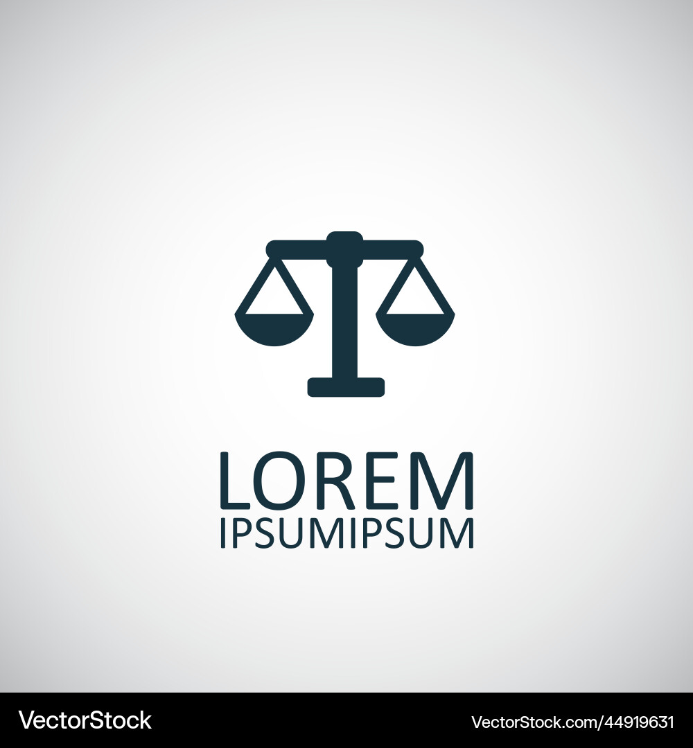 Justice Scales Logo Royalty Free Vector Image - VectorStock