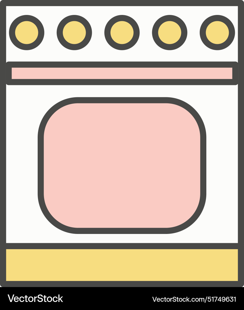 Kitchen stove oven icon Royalty Free Vector Image