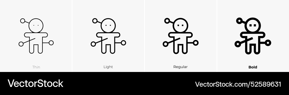 Necromancy symbols icon thin light regular Vector Image