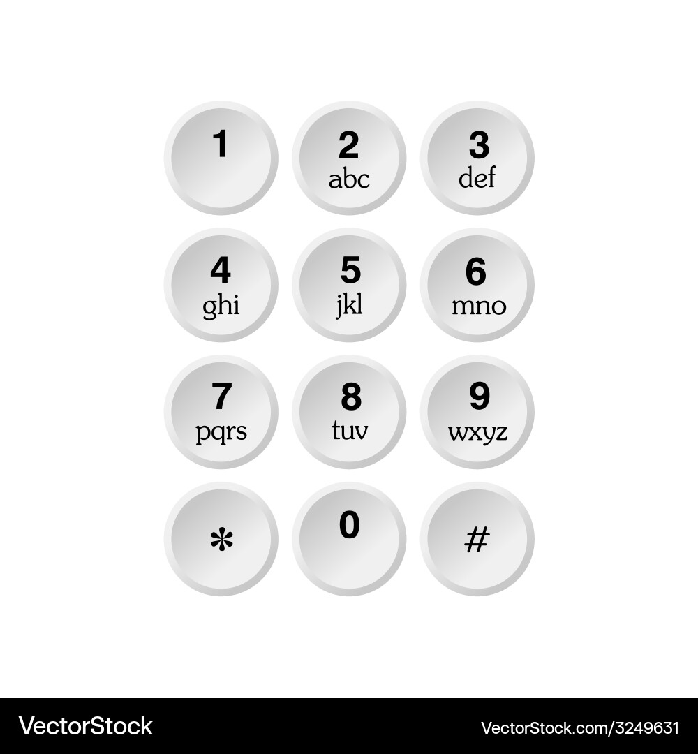 Phone dialer Royalty Free Vector Image - VectorStock