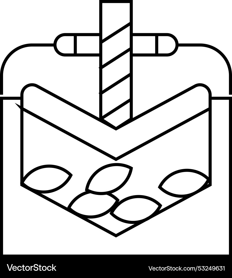 Press equipment line icon symbol Royalty Free Vector Image