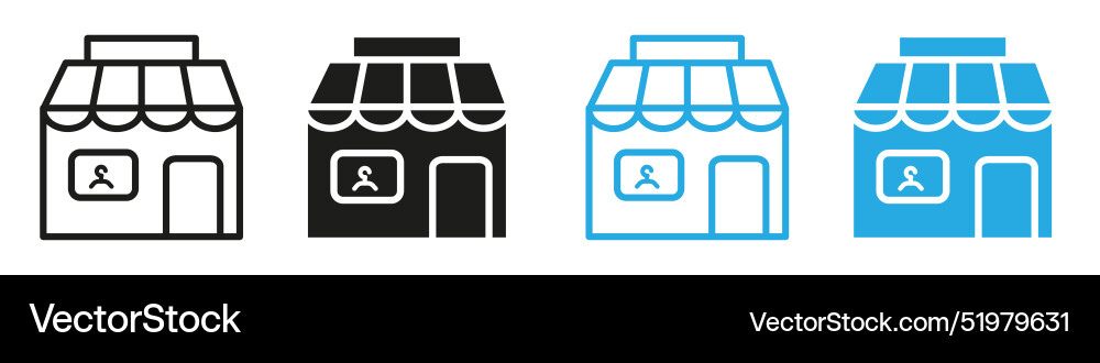 Tailor shop icon mark in filled style Royalty Free Vector