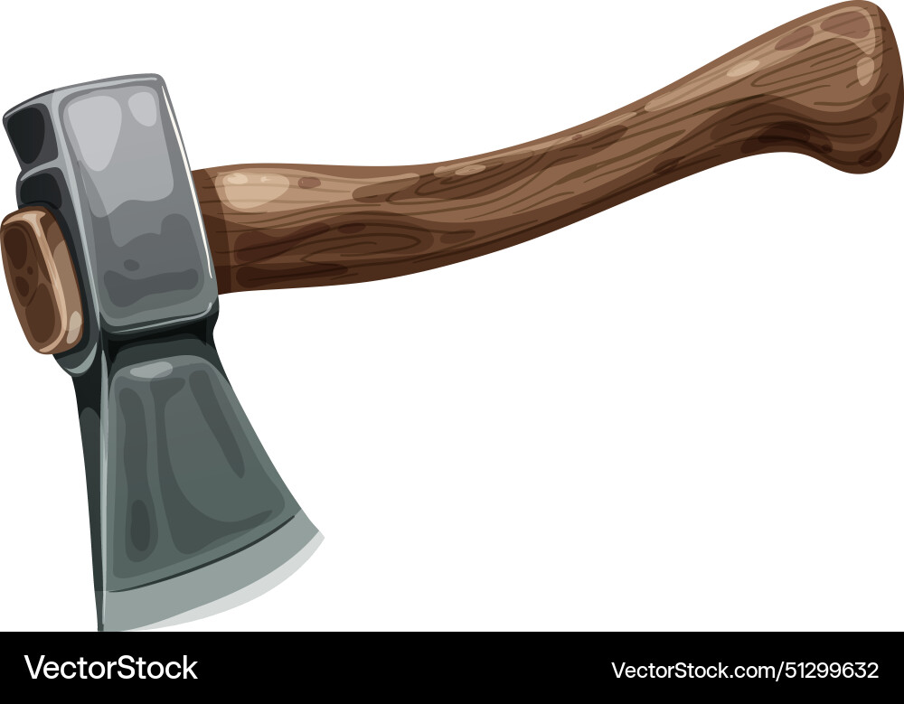 A traditional wood-handled axe Royalty Free Vector Image