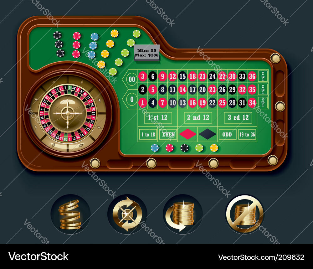 American Roulette Table Royalty Free Vector Image