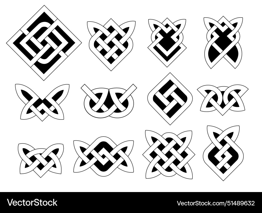 Celtic ornaments northern irish motifceltic knots Vector Image