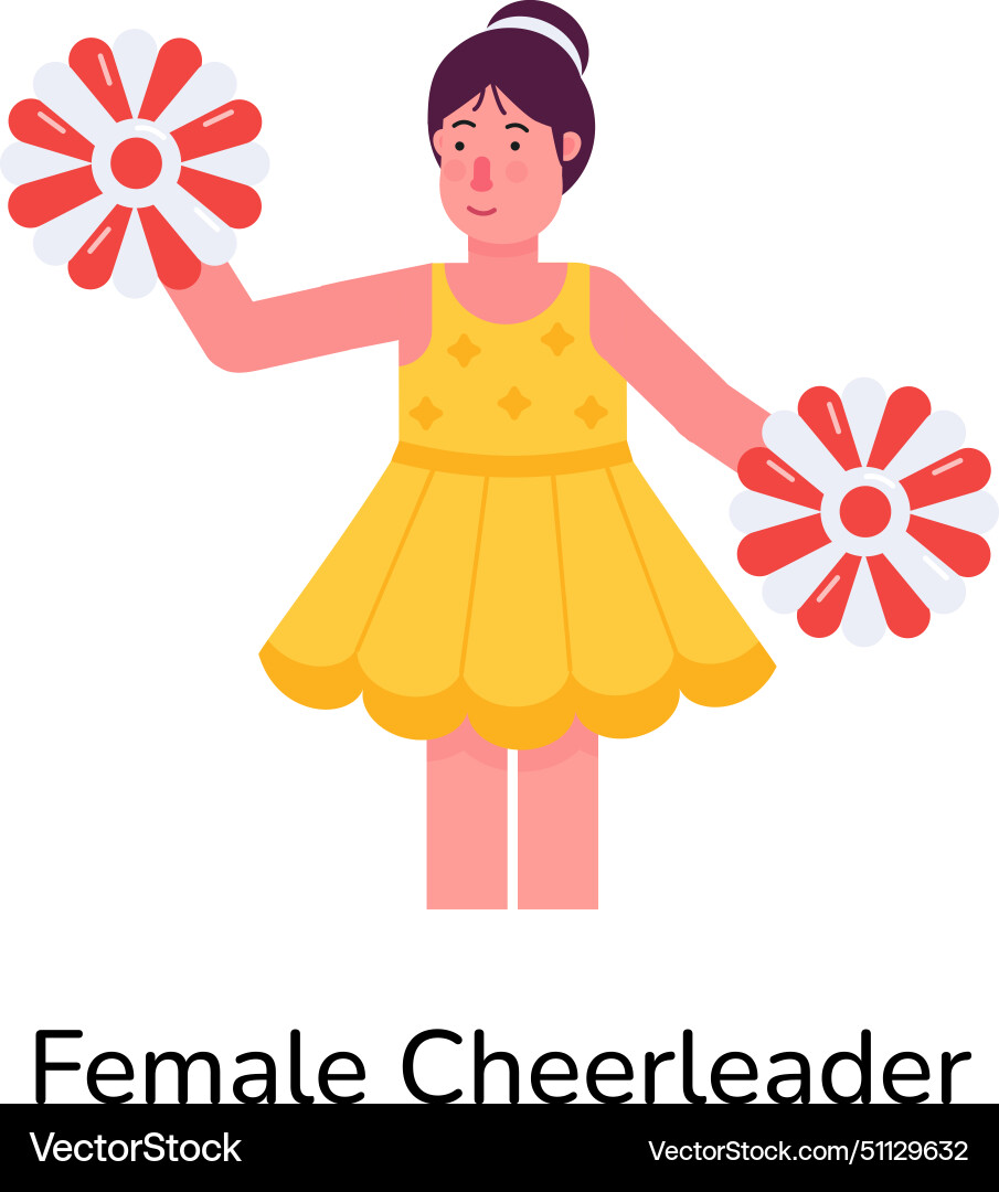 Female cheerleader Royalty Free Vector Image - VectorStock