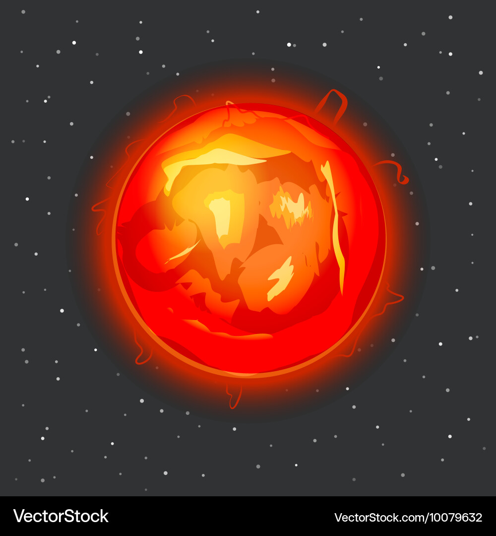 Sun In Space Royalty Free Vector Image Vectorstock
