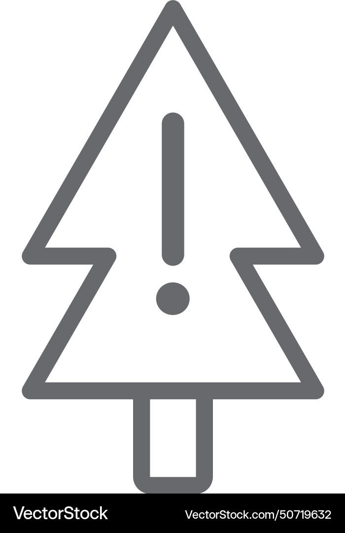 Tree warning Royalty Free Vector Image - VectorStock