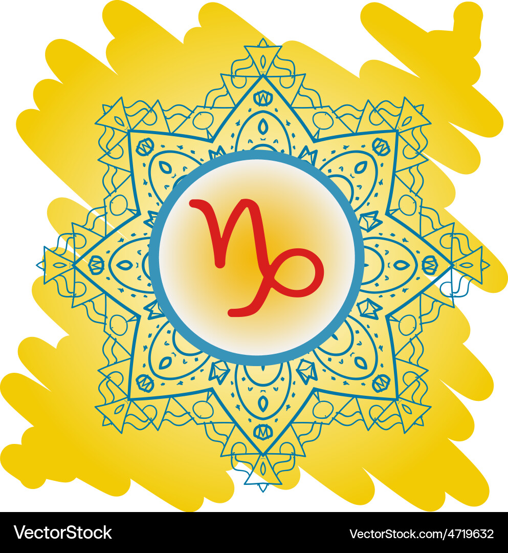 Zodiac sign what is karma circle Royalty Free Vector Image