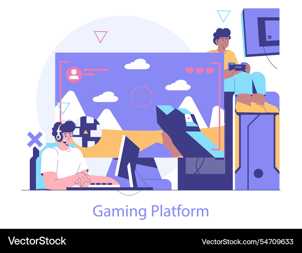 Esport flat Royalty Free Vector Image - VectorStock